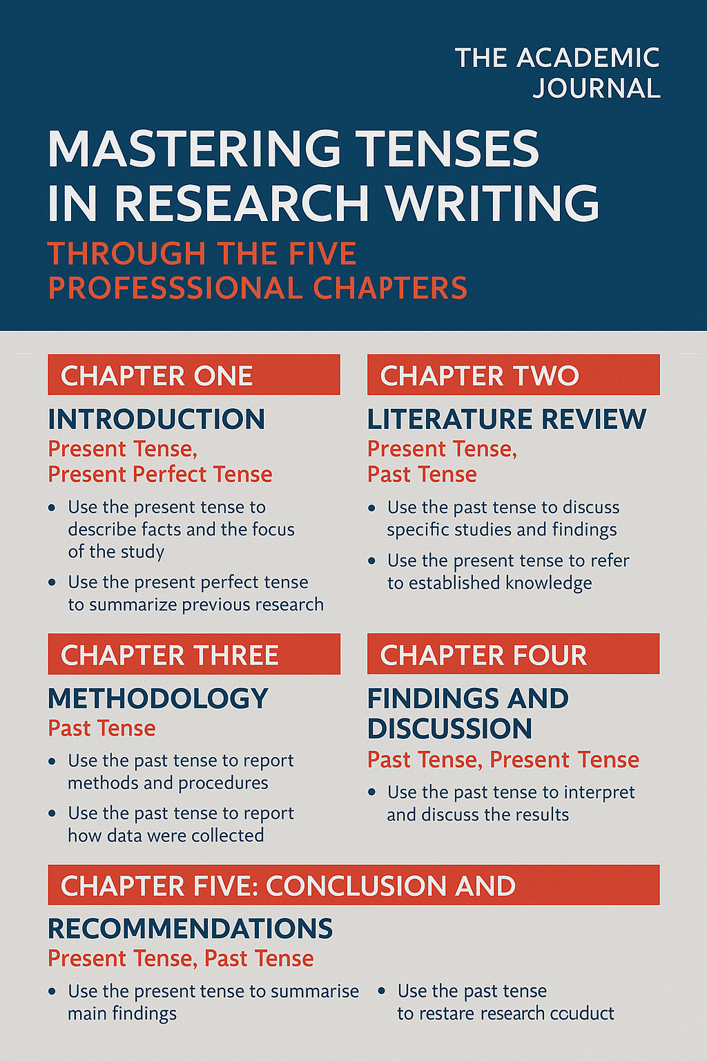 MASTERING TENSES ACROSS THE FIVE PROFESSIONAL CHAPTERS OF RESEARCH ...
